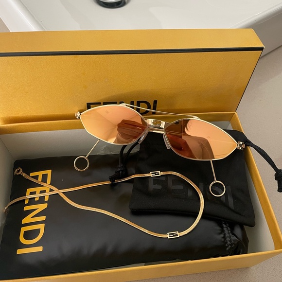 Fendi | Accessories | Fendi Gold Sunglasses | Poshmark